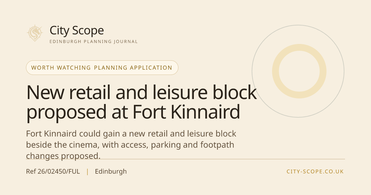 New retail and leisure block proposed at Fort Kinnaird